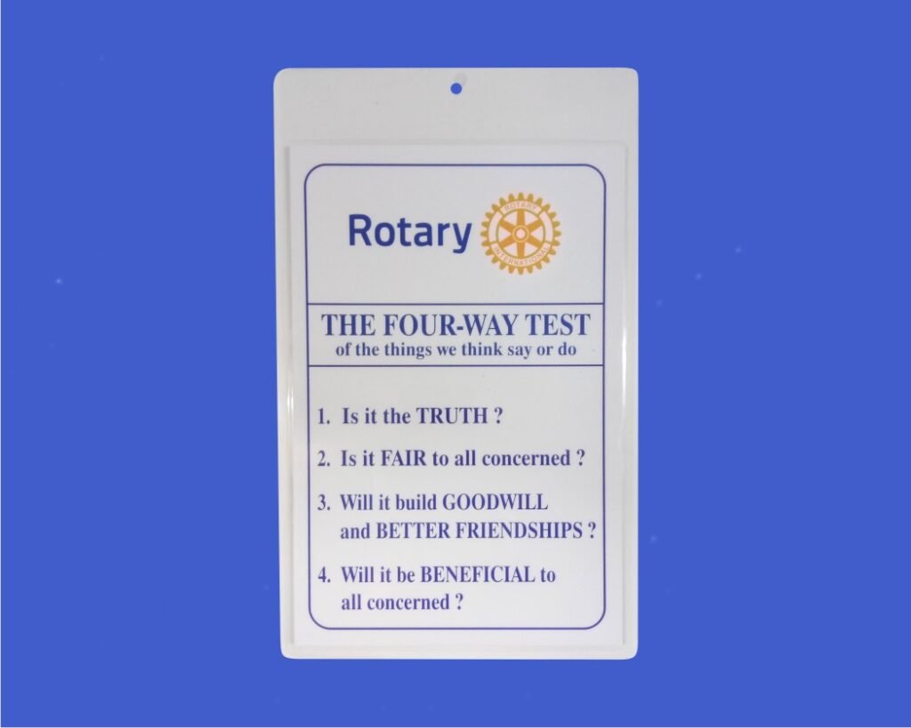 Four Way Test Laminated – Mohan Plastic Industries