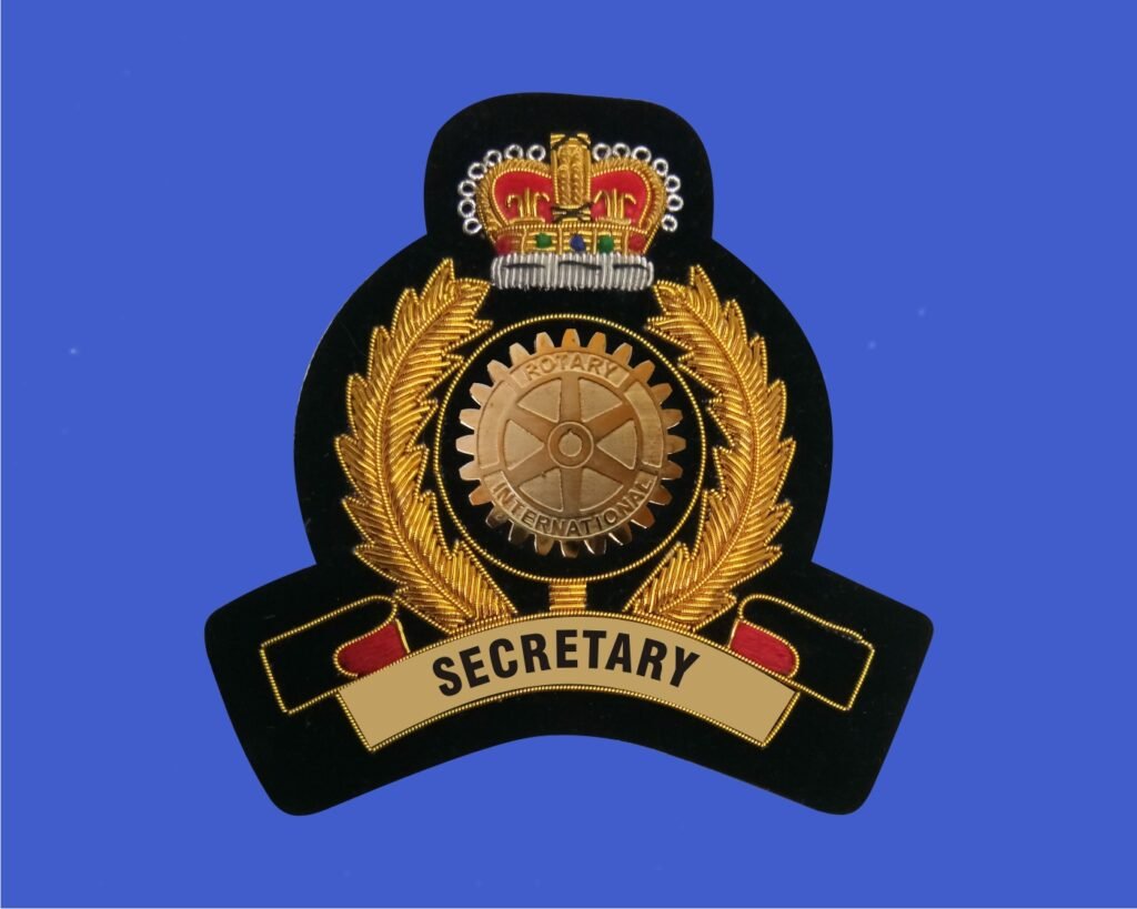 Hand Embroidered – Club Secretary Badge – Mohan Plastic Industries