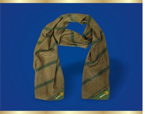 Theme Message Golden / Green Base Scarf 2026-27 – Mohan Plastic Industries